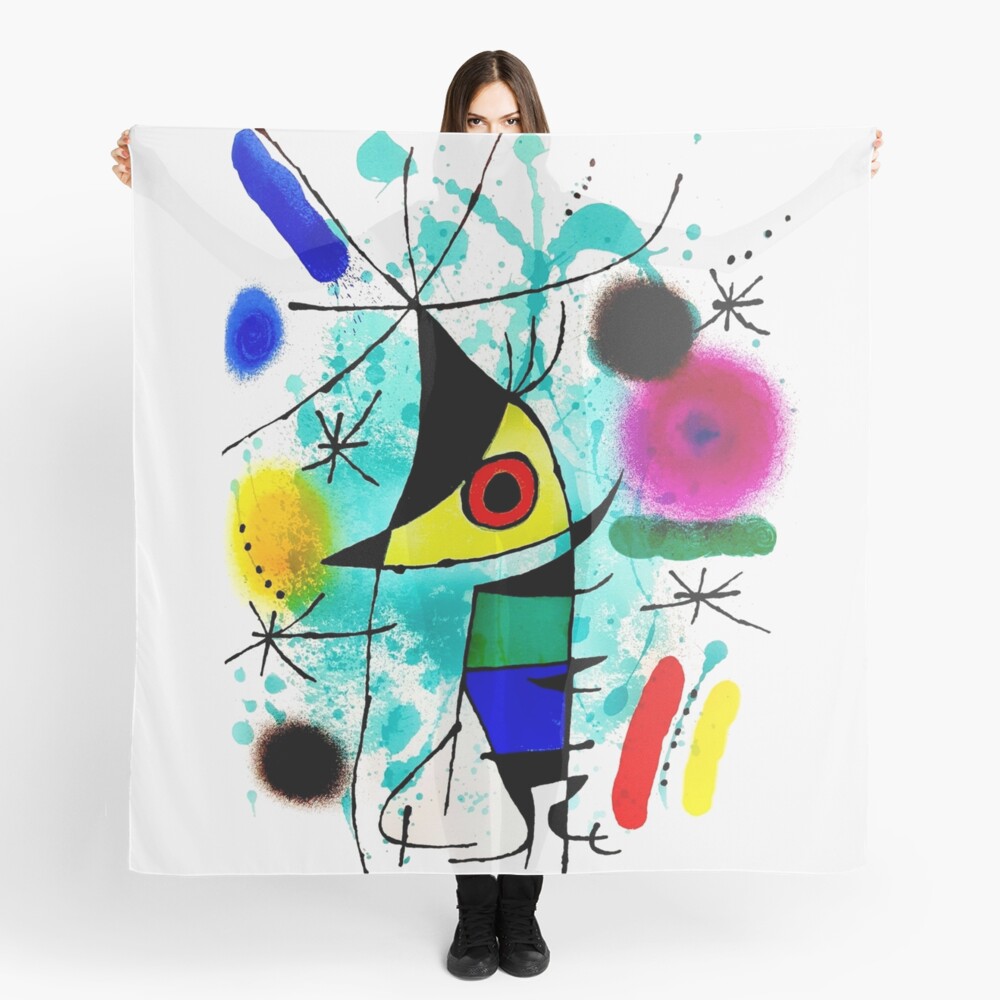 "Joan Miró Abstract Surrealism - 'The Singing Fish' " Scarf for Sale by ...