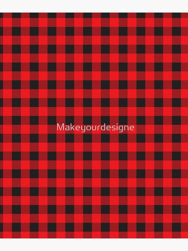 "Red Buffalo Plaid, Red Plaid, Red and Black" Poster for Sale by ...