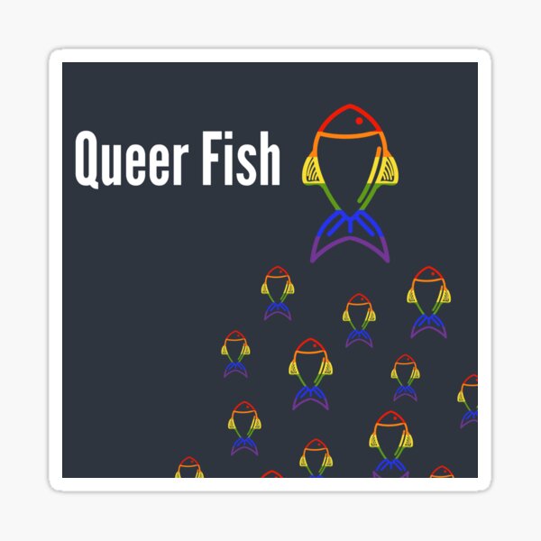"Queer Fish Side" Sticker for Sale by samesamegifts | Redbubble