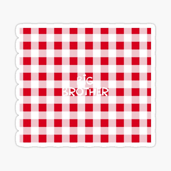 "Big Brother Red Plaid" Sticker for Sale by Makeyourdesigne | Redbubble