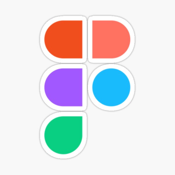 "Figma logo parts" Sticker for Sale by WalterMainse | Redbubble