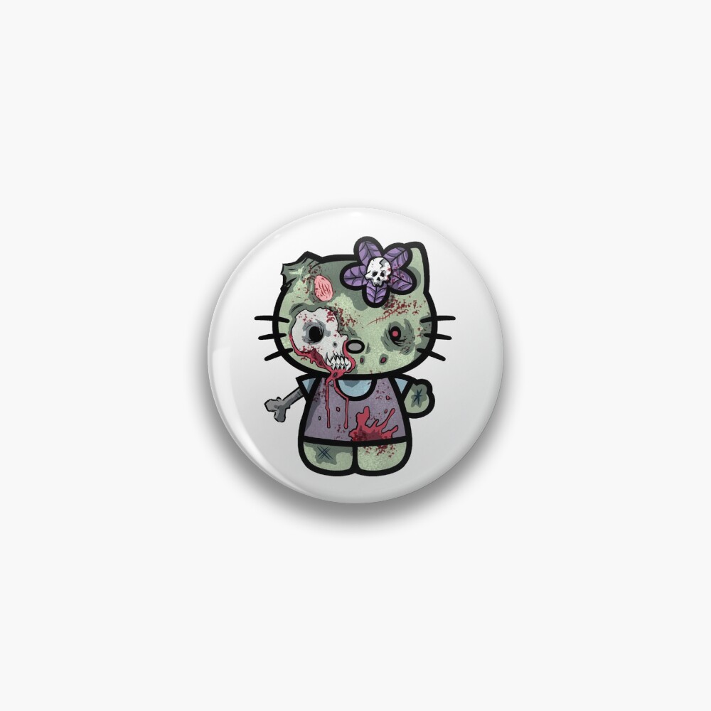 "zombie h-kitty" Sticker for Sale by SFoxe | Redbubble