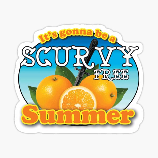 "Our Flag Means Death -Scurvy Free Summer - Oranges " Sticker by ...