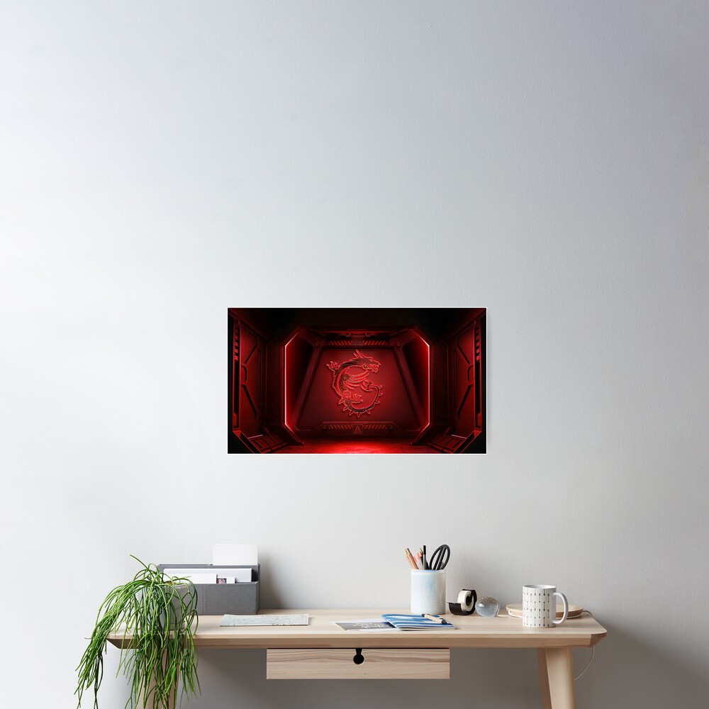 "MSI Dragon Digital Art" Poster for Sale by Aicon | Redbubble