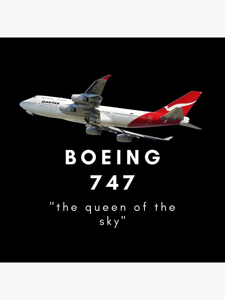 "BOEING 747 "the queen of the sky"" Sticker for Sale by AGArtCreations ...