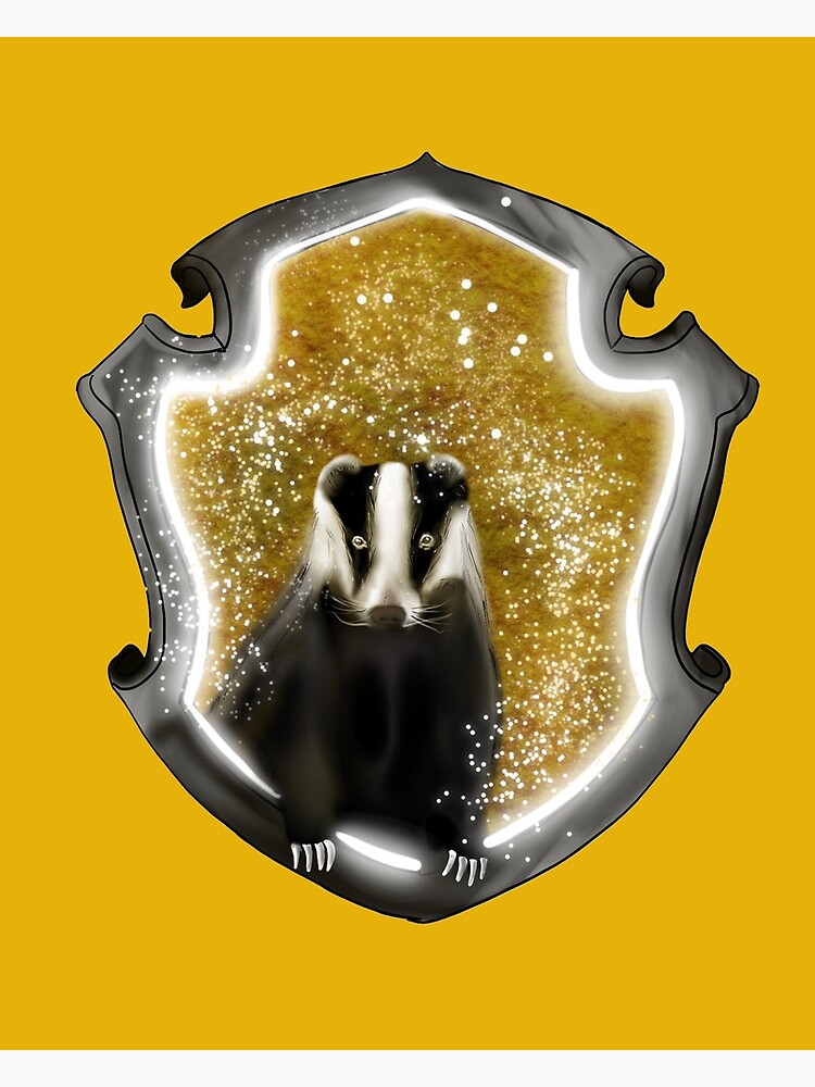"Badger crest, a fun magical" Poster for Sale by dusso | Redbubble