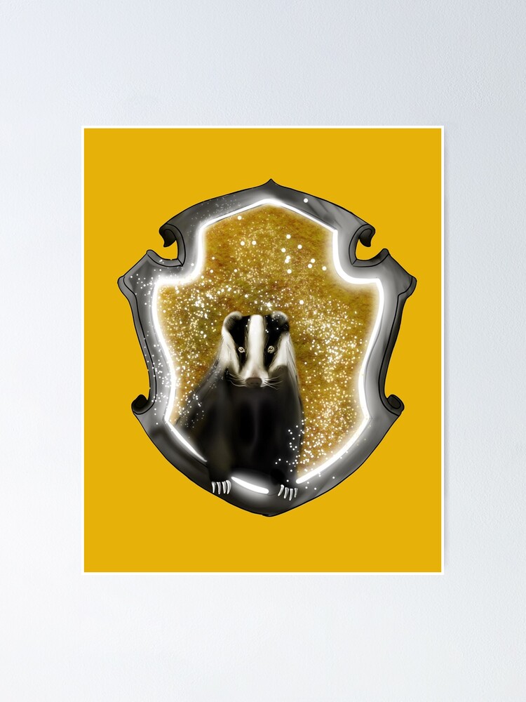 "Badger crest, a fun magical" Poster for Sale by dusso | Redbubble