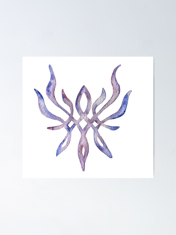 "Watercolor crest of Flames - Fire Emblem Three Houses" Poster for Sale ...