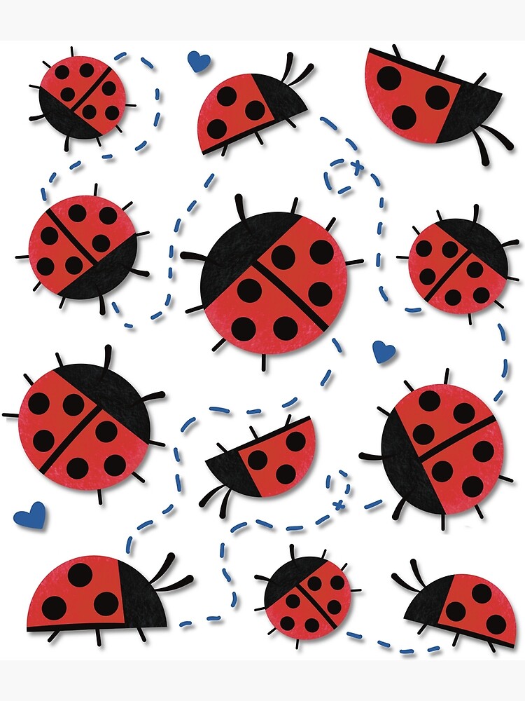 "Ladybugs!! " Poster for Sale by MunsyArt | Redbubble