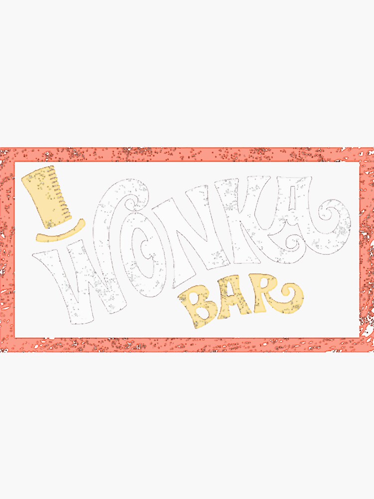 "Willy Wonka Wonka Bar" Sticker for Sale by Michaenl33 | Redbubble