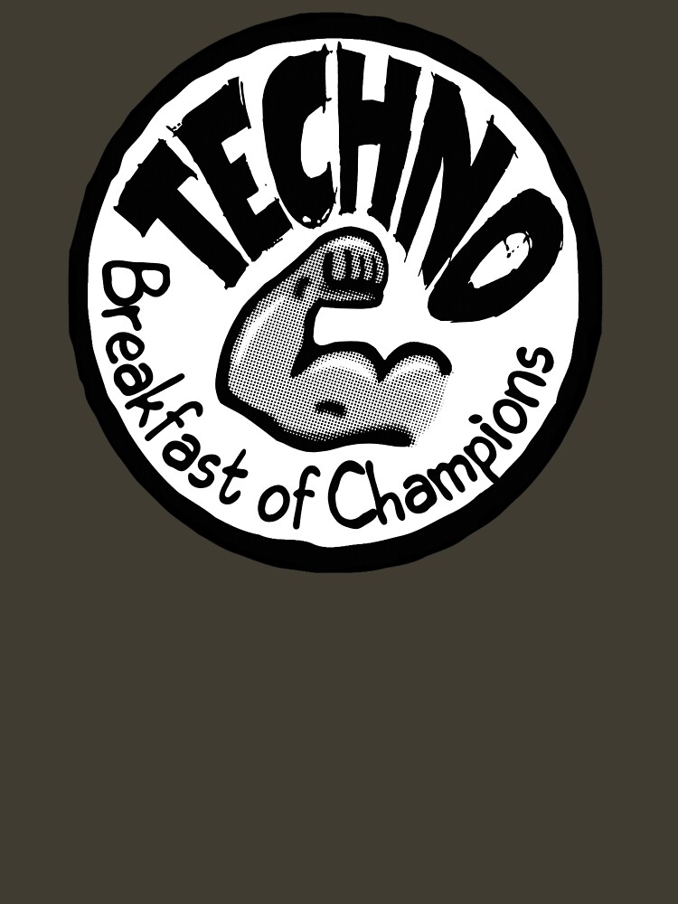"Techno - Breakfast of Champions" T-shirt for Sale by grobelaar ...