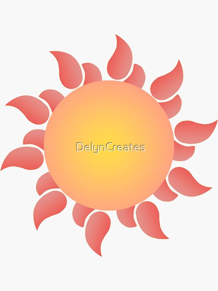 "Big old sun" Sticker by DelynCreates | Redbubble