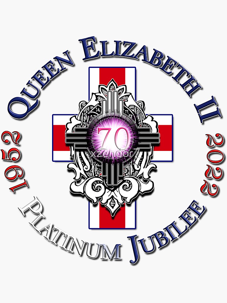 "Queen Elizabeth II Platinum Jubilee Circular Emblem" Sticker by ...