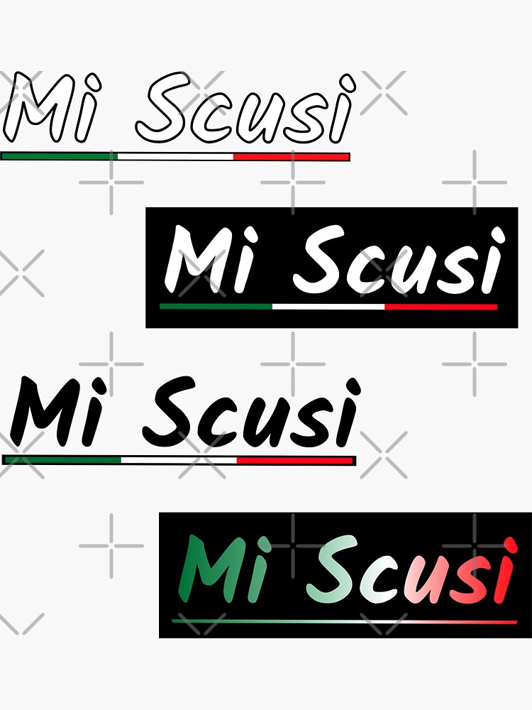 "Mi Scusi Italian Pack" Sticker by molamode | Redbubble