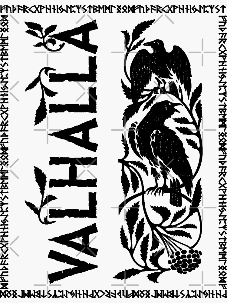 "Valhalla | Runic Alphabet | Viking | Odin's Ravens | Norse | Nordic ...