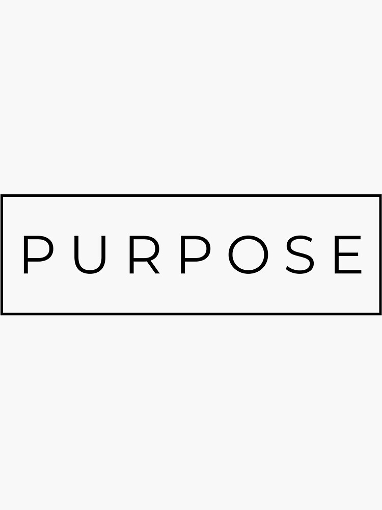 "Purpose Boxed Lettering " Sticker by faithdesi | Redbubble