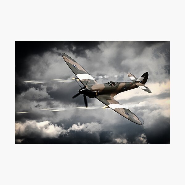 "Spitfire Mk.XIV Strafe" Photographic Print by aviationart | Redbubble