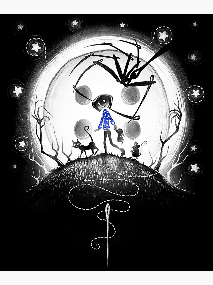 "Coraline Behind The Door" Poster for Sale by Cyndianales | Redbubble