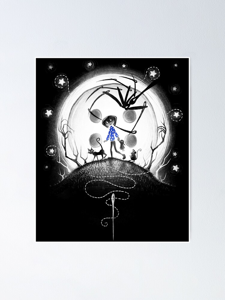 "Coraline Behind The Door" Poster for Sale by Cyndianales | Redbubble