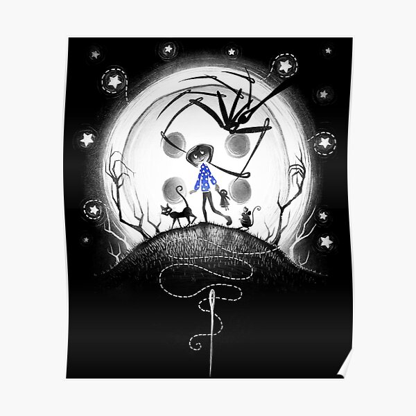 "Coraline Behind The Door" Poster for Sale by Cyndianales | Redbubble
