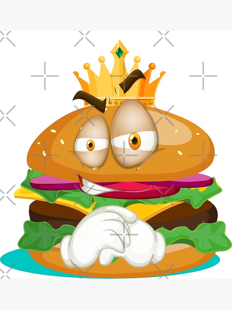 "Burger king comic character" Art Print for Sale by Anvinpeeter | Redbubble