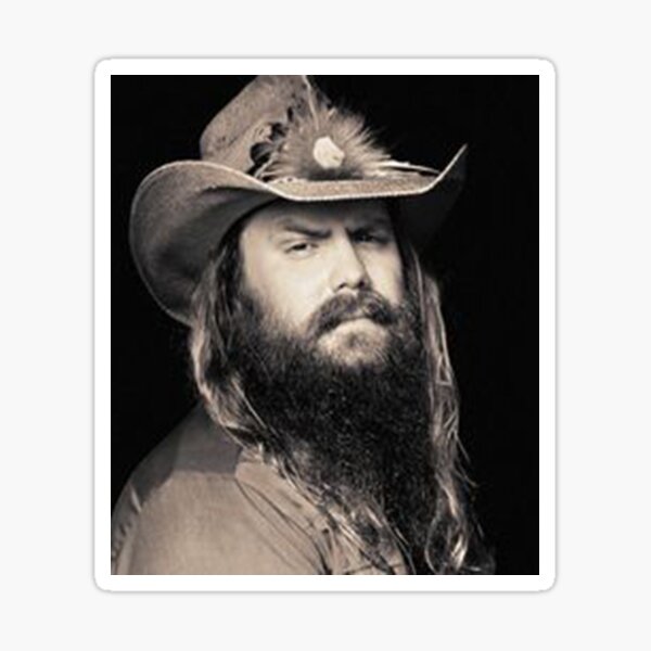 "Chris Stapleton - Black and White" Sticker by Abramski | Redbubble