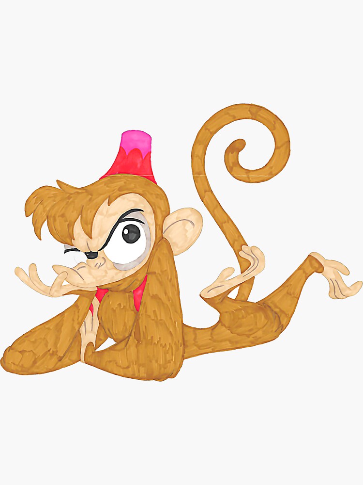 "Aladdin Abu Monkey" Sticker for Sale by Klarahrens | Redbubble
