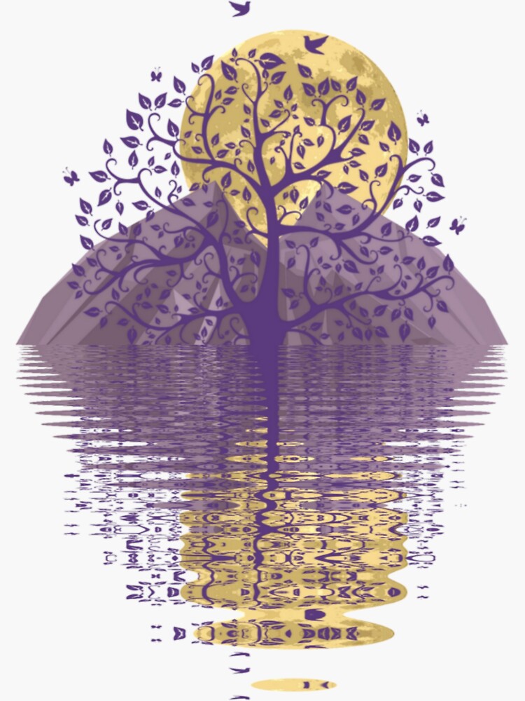 "Moon and nature Digital art" Sticker for Sale by JJMasters | Redbubble