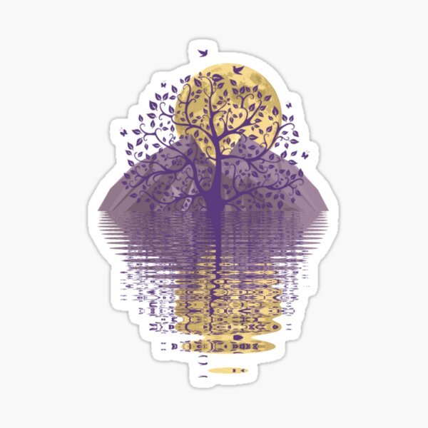 "Moon and nature Digital art" Sticker for Sale by JJMasters | Redbubble