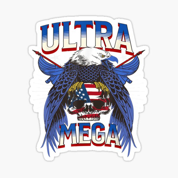 "Eagle Holding Usa Flag Ultra Mega 2022" Sticker by TeresaKamden ...
