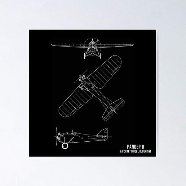 "Pander D Aircraft Blueprint" Poster for Sale by PodiShawna | Redbubble