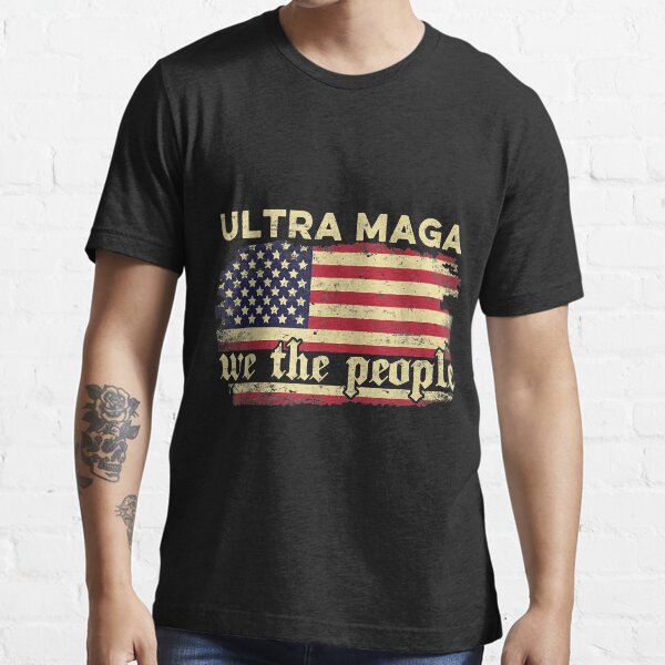 "Fun Ultra Maga Vintage American Flag Ultra-Maga Retro" T-shirt for ...