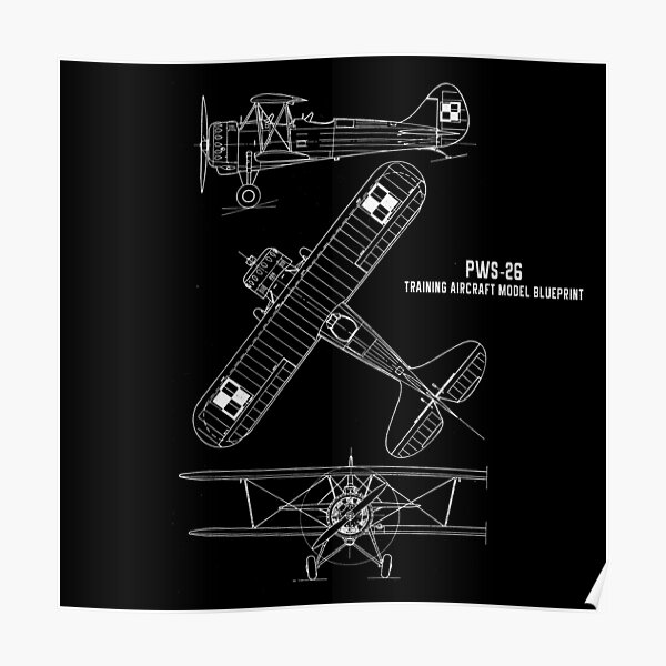 Póster «Modelo de avión de entrenamiento PWS-26» de PodiShawna | Redbubble