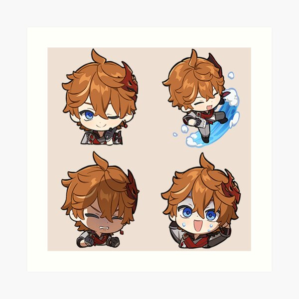 "Chibi Childe - Genshin Impact" Art Print by persephonexx | Redbubble