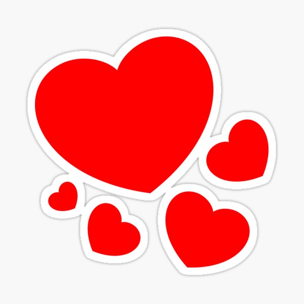 "Heart emoji" Sticker by IQRAYOUNUS | Redbubble