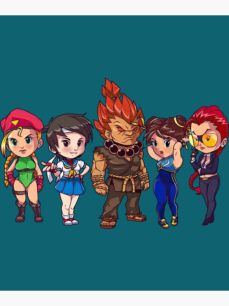 Cute Chibi Fighter Characters Poster For Sale By Dudleyciara Redbubble