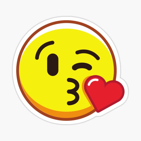 "kiss emoji" Sticker by siddique2022 | Redbubble