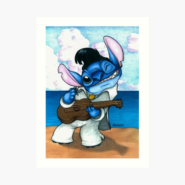 "Elvis Stitch" Art Print for Sale by Darkynere | Redbubble