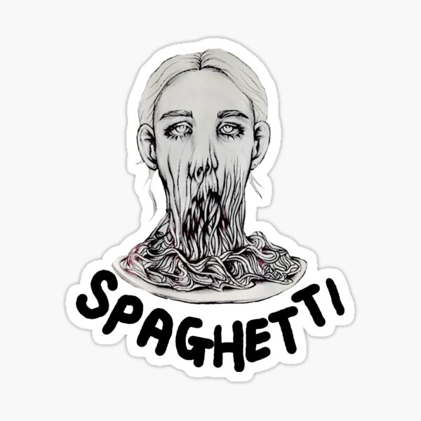 "Spaghetti" Sticker for Sale by Skilletteski | Redbubble