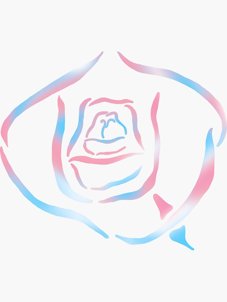 "Queer flower - Trans colors" Sticker by CKjaerL | Redbubble