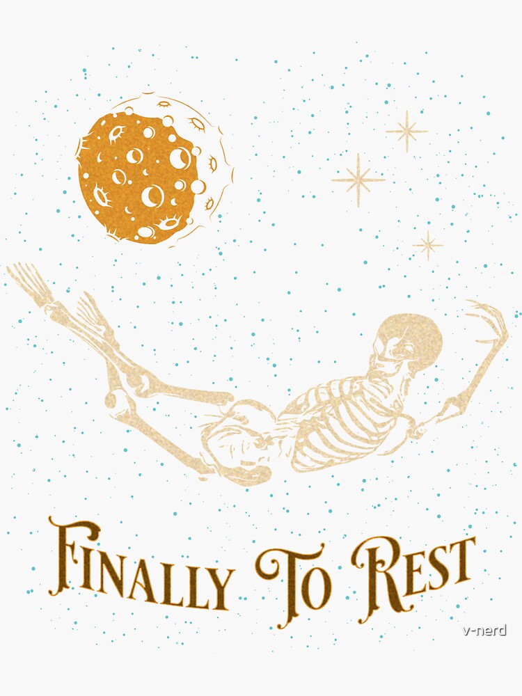 "Finally To Rest" Sticker for Sale by v-nerd | Redbubble