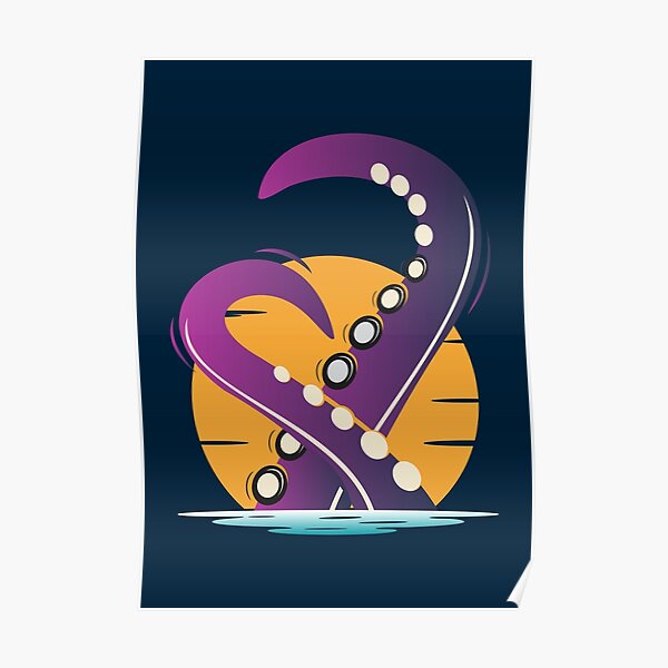 Póster «Kraken El pulpo monstruo marino mítico - Liberar el Kraken» de ...