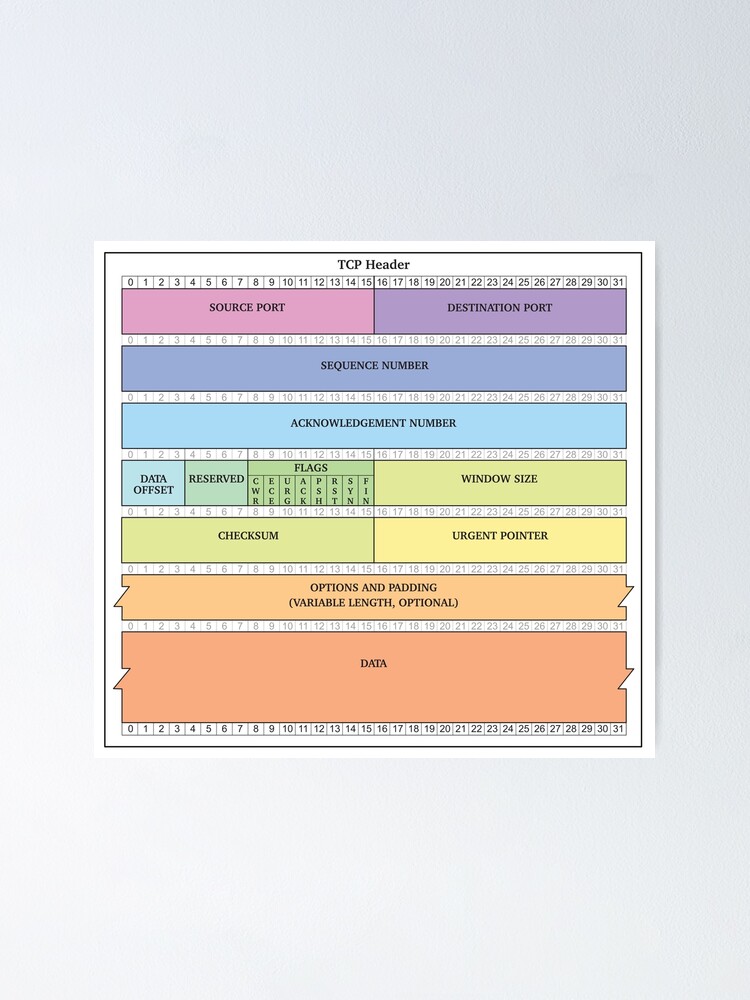 "TCP Header" Poster for Sale by QuirkyTales | Redbubble
