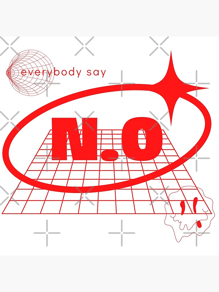 "BTS Everybody Say No red typography " Poster for Sale by elisthetic ...