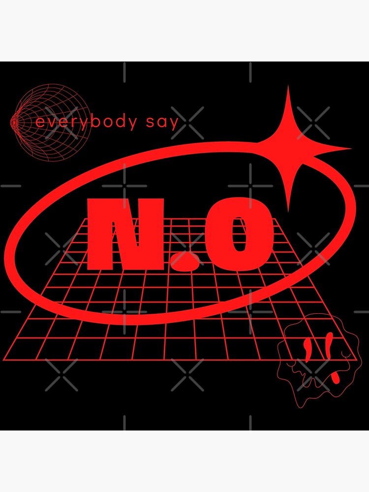 "BTS Everybody Say No red typography " Poster for Sale by elisthetic ...