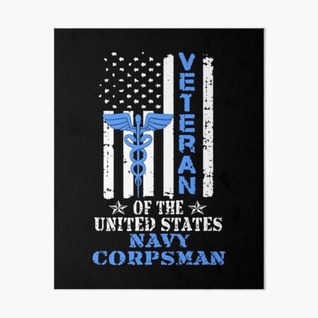 "U.S. Navy Corpsman Veteran- Proud Veteran Navy Corpsman American Flag ...