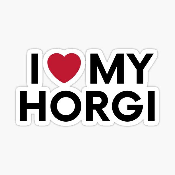 "I love my horgi dog, Siberian Husky Welsh Corgi mix" Sticker for Sale ...