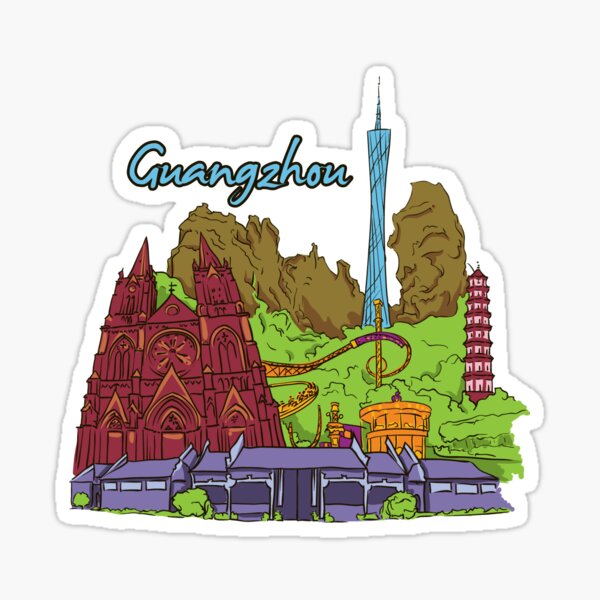 "Guangzhou " Sticker by Urban13 | Redbubble