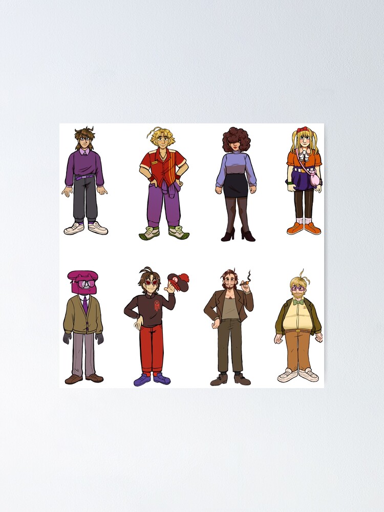 "Blueycapsules Characters" Poster for Sale by EDVSE | Redbubble