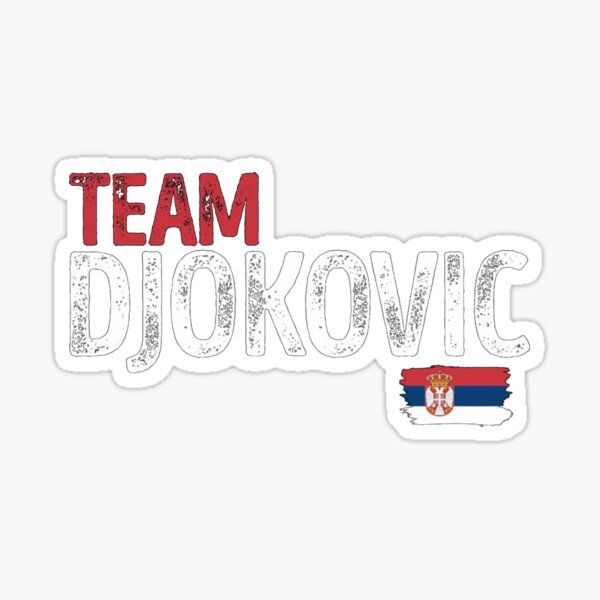"TEAM NOVAK DJOKOVIC" Sticker for Sale by goodwiins | Redbubble